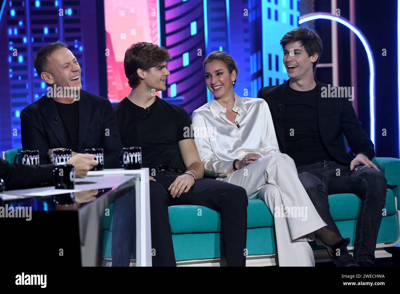 Milan, Italy. 10th Jan, 2016. Milan - TV broadcast “Stasera c'è ...