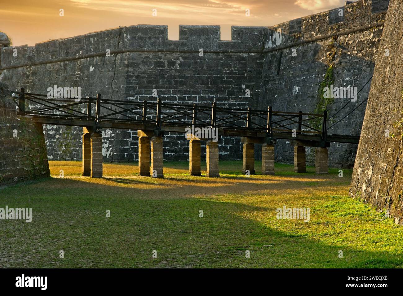 Drawbridge approach to sally port of Castillo de San Marcos ...