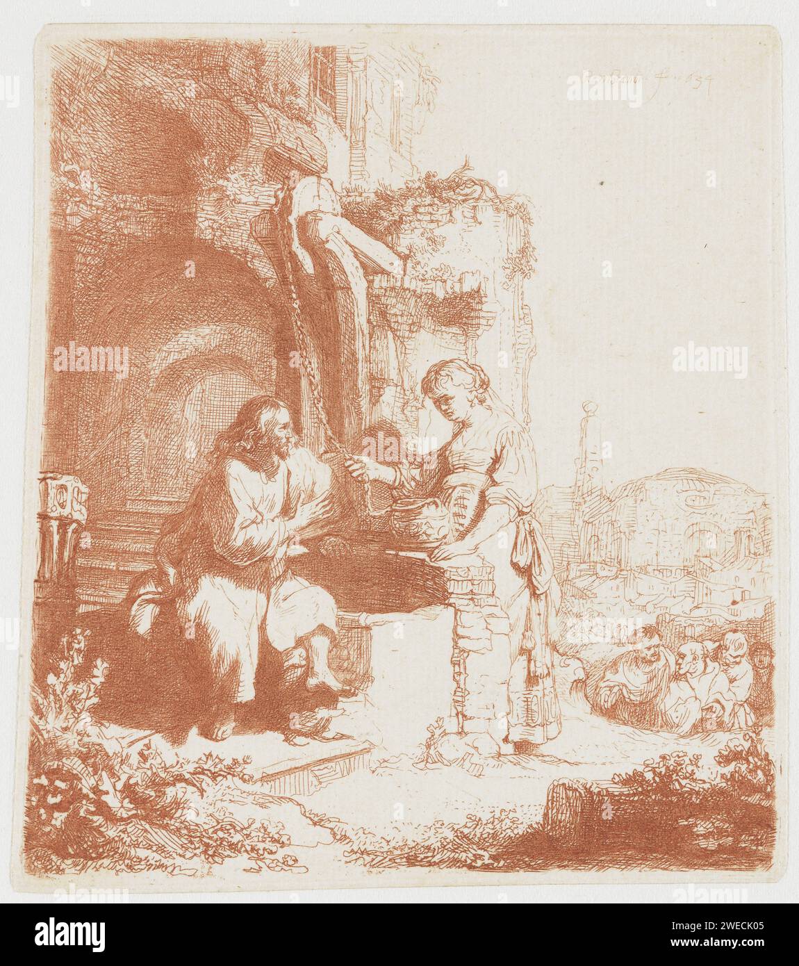 Christ and the Woman of Samaria Among Ruins, Rembrandt van Rijn, 1634 ...
