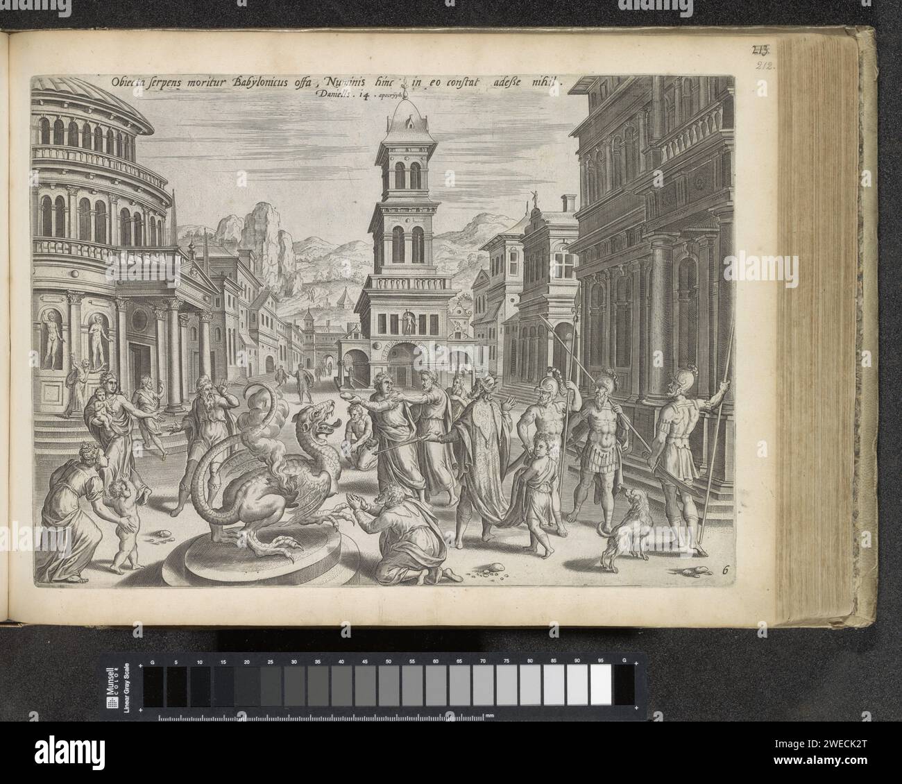Daniël and De Dragon, 1643 print Daniël stands with King Cyrus at the ...
