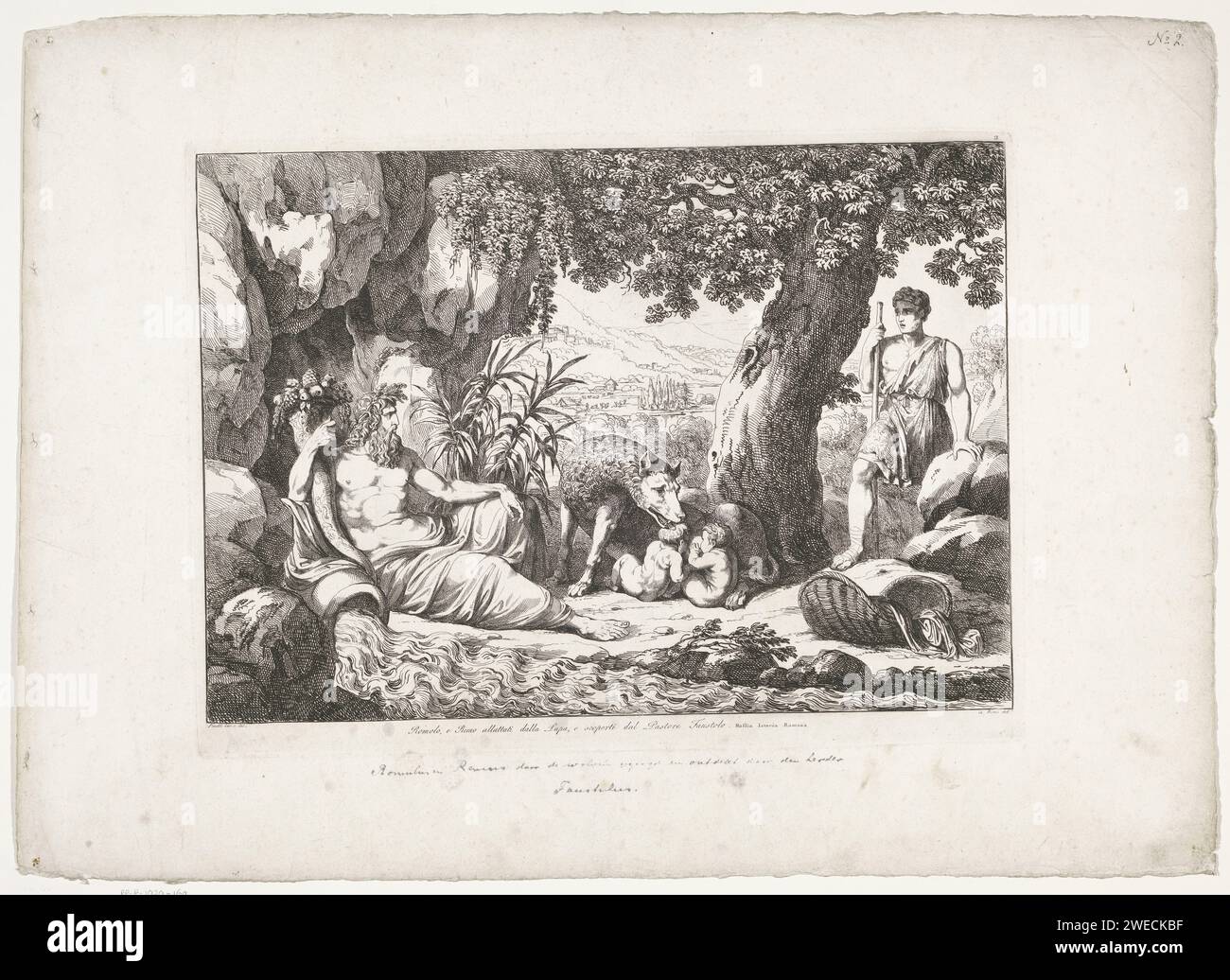 Romulus and Remus are found by Faustulus, Bartolomeo Pinelli, 1818 ...