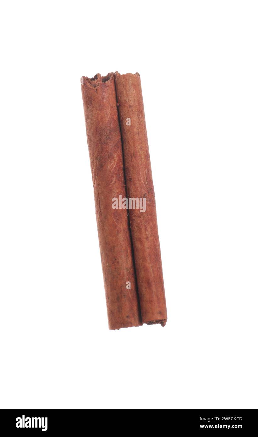 Dry aromatic cinnamon stick isolated on white Stock Photo - Alamy