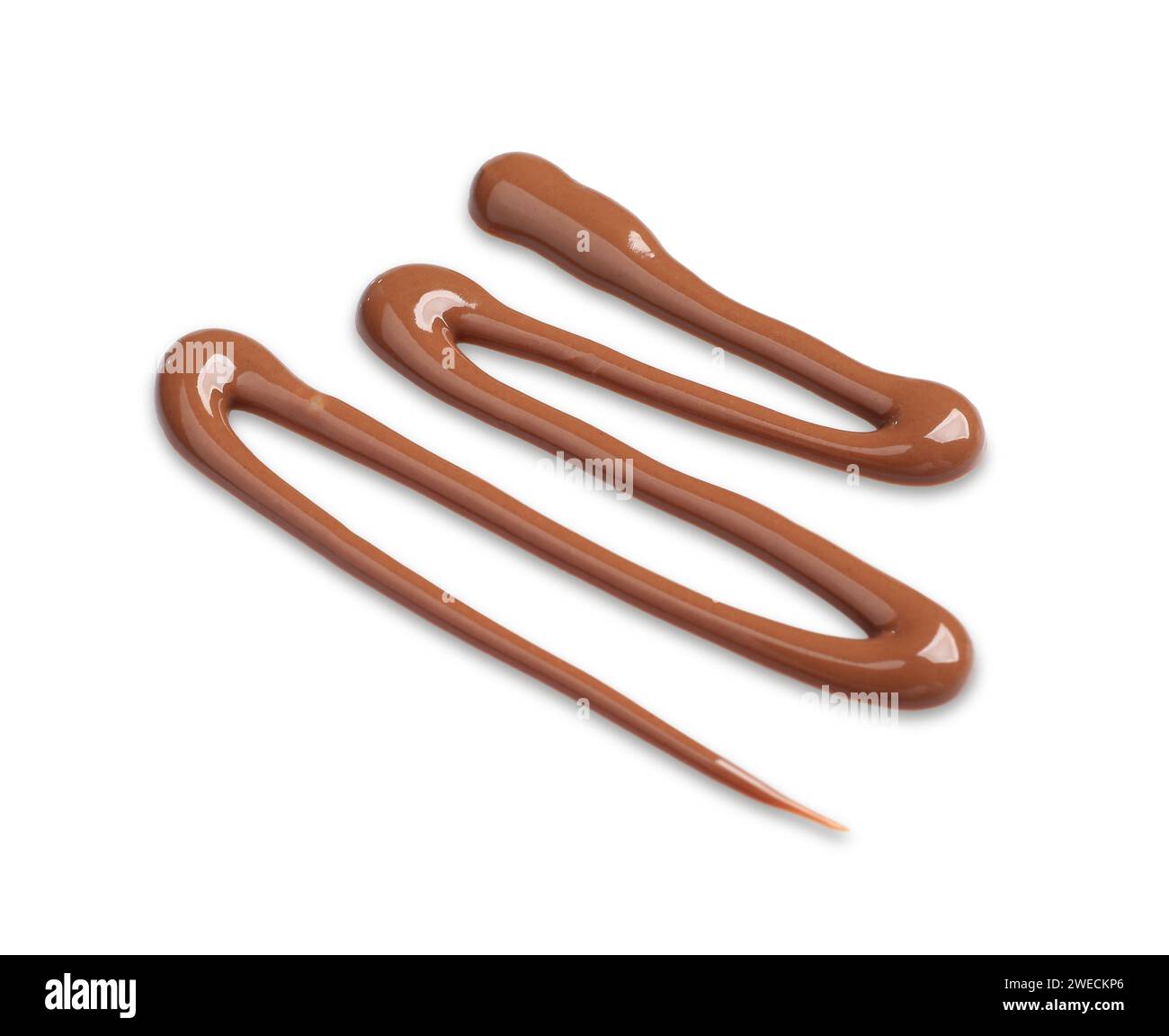 Smear of milk chocolate paste isolated on white Stock Photo - Alamy