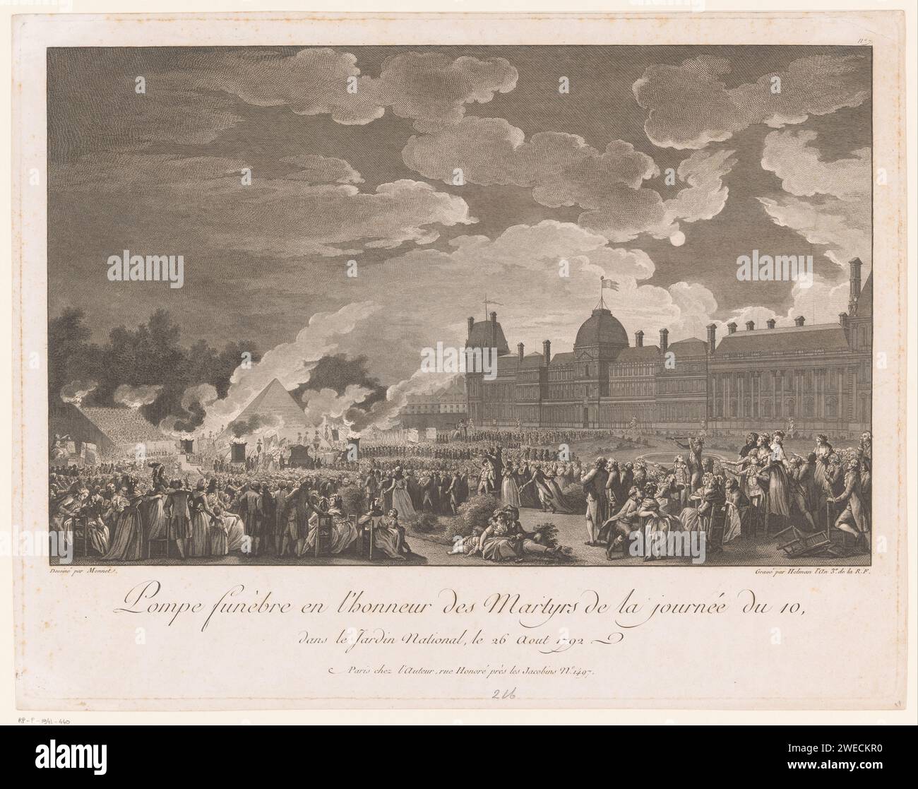 Funeral procession in the Jardin des Tuileries in Paris, Isidore ...