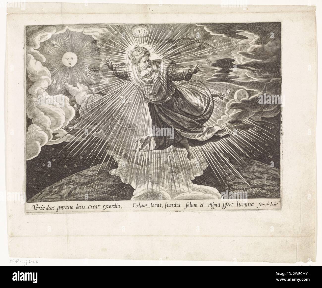Creation of Light, Anonymous, 1585 print The first day of creation: God ...