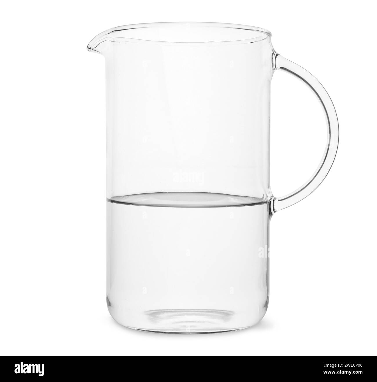 Glass jug with water isolated on white Stock Photo - Alamy