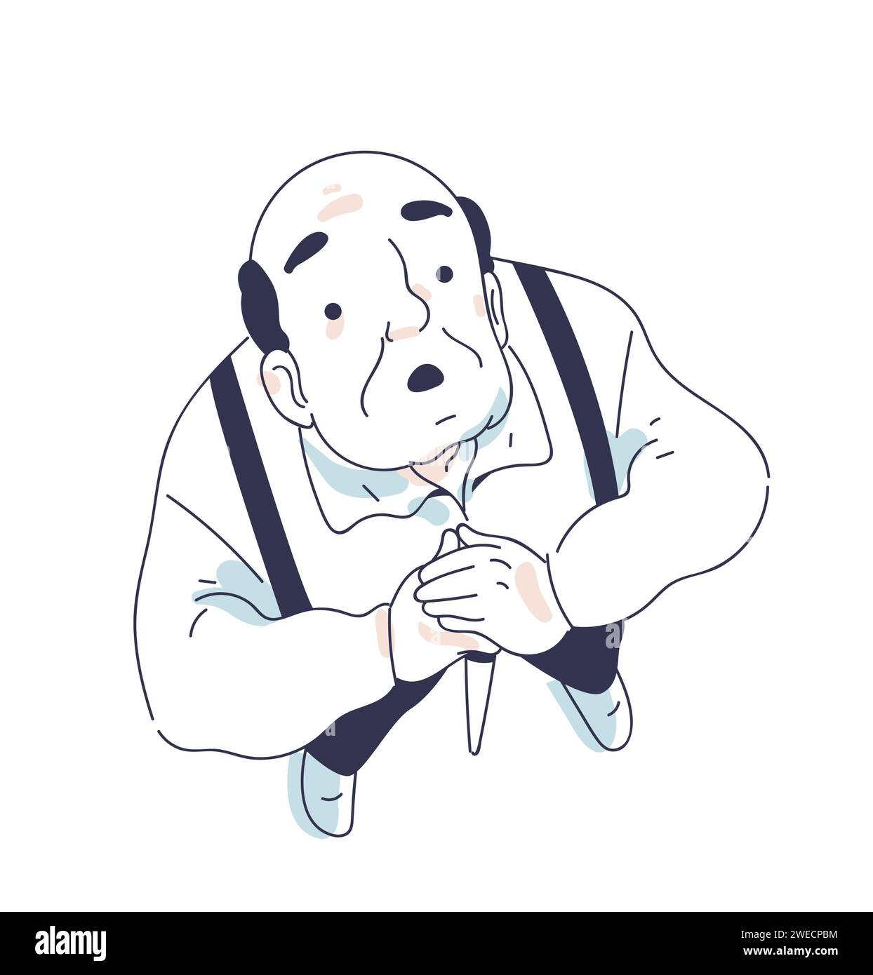 Man surprised face outline vector hi-res stock photography and images ...