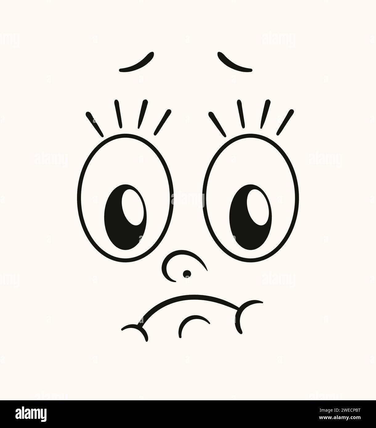 Retro cartoon face vector concept Stock Vector Image & Art - Alamy