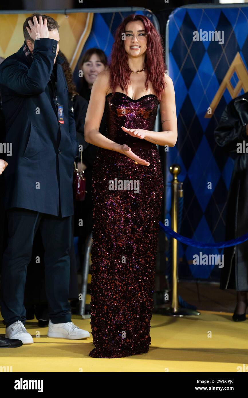 Dua Lipa poses for photographers upon arrival at the World premiere of ...