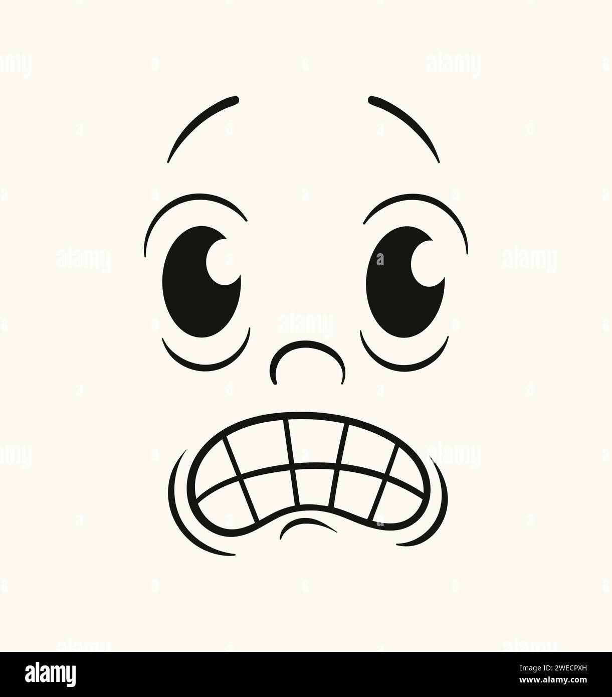 Retro cartoon face vector concept Stock Vector Image & Art - Alamy