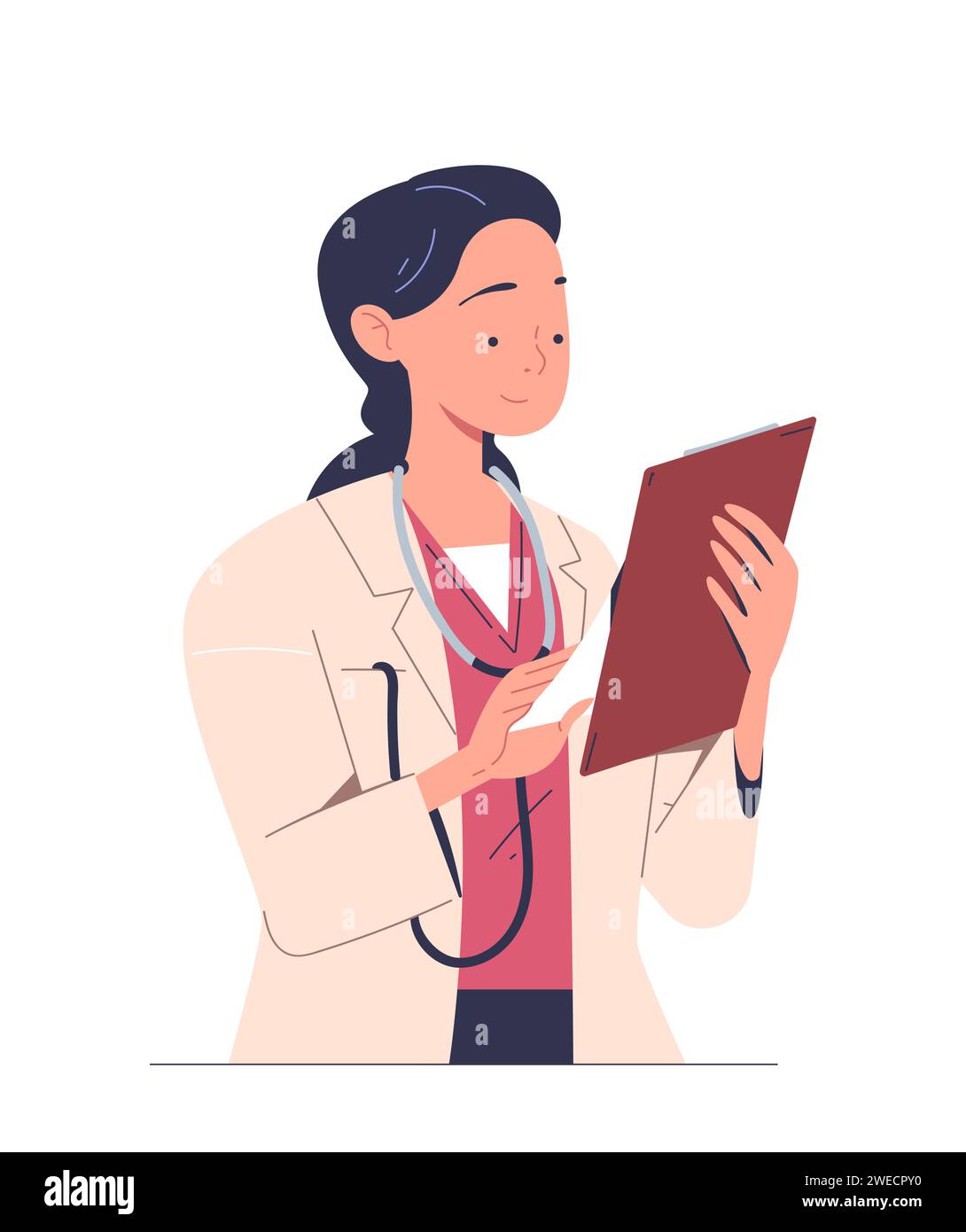 Smiling woman doctor in uniform Stock Vector Images - Alamy