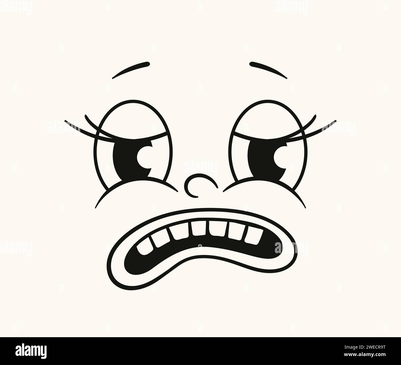 Retro cartoon face vector concept Stock Vector Image & Art - Alamy