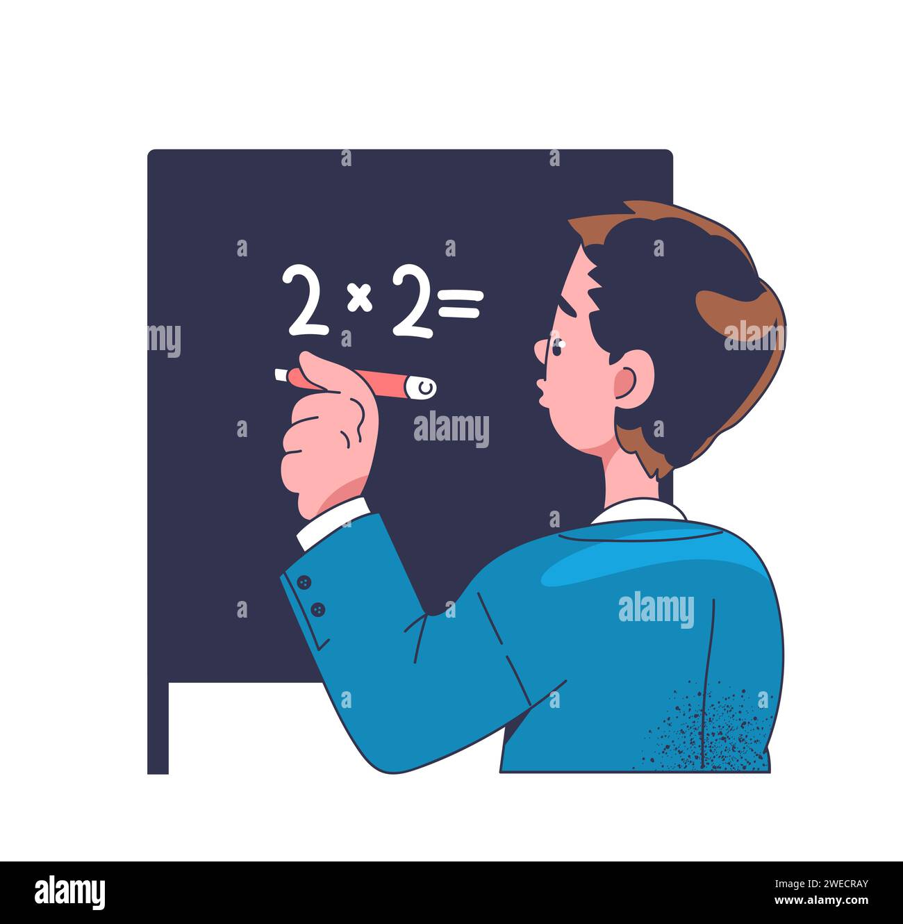 Algebra doodle background Cut Out Stock Images & Pictures - Alamy
