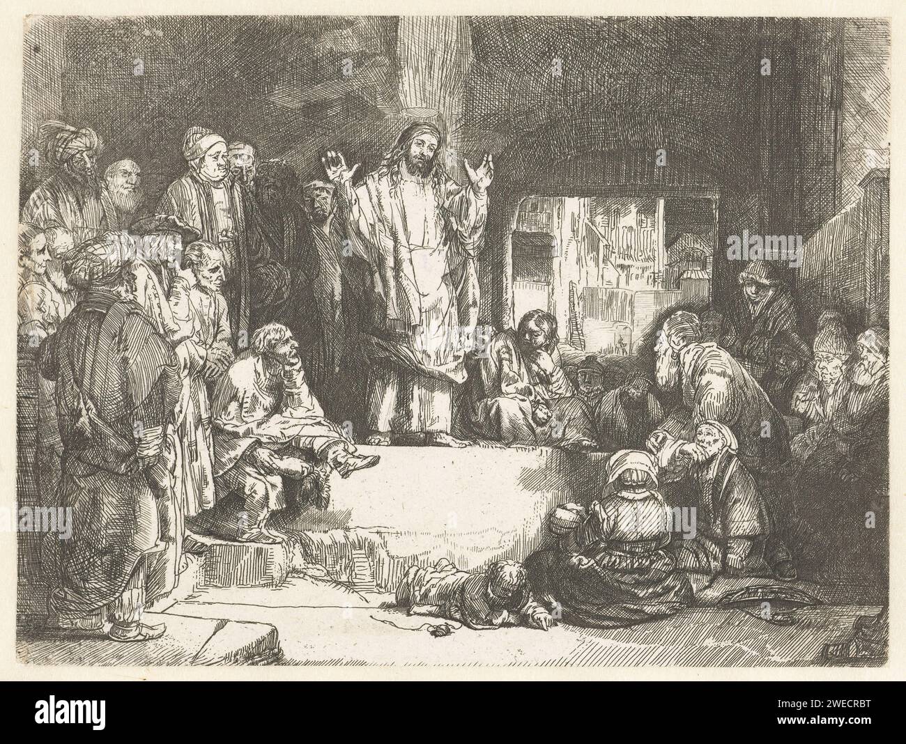 Christ preaching ('La petite Tombe'), 1760 - 1781 print paper etching ...