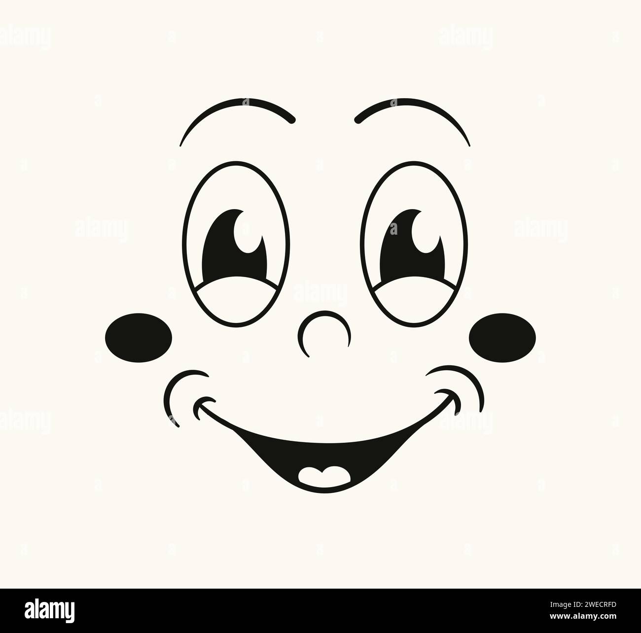 Retro cartoon face vector concept Stock Vector Image & Art - Alamy