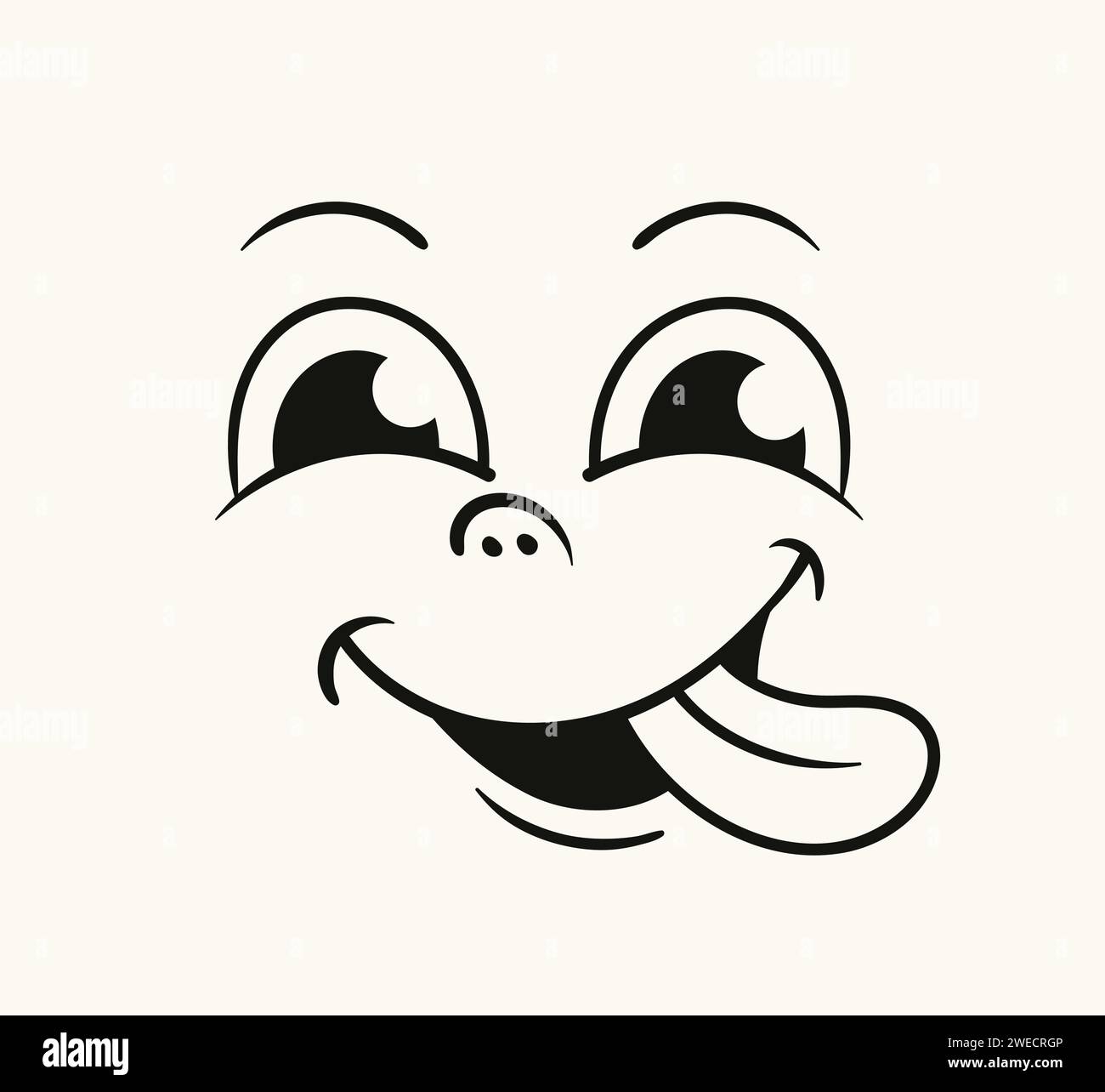 Retro cartoon face vector concept Stock Vector Image & Art - Alamy