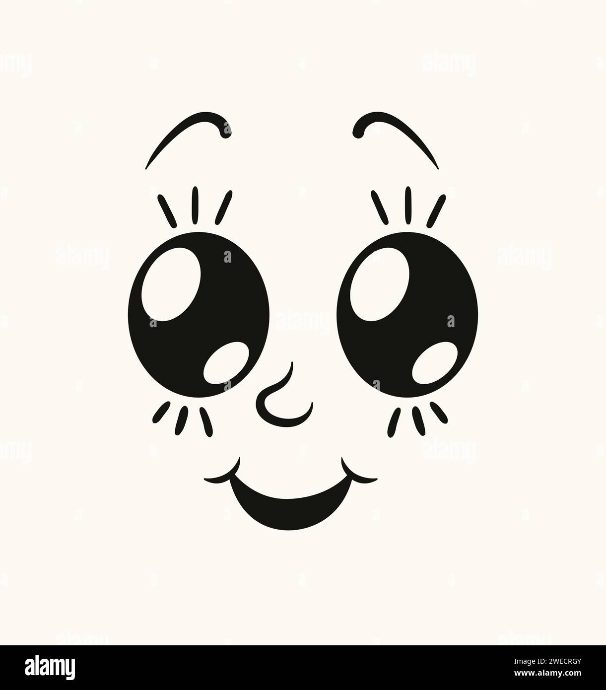 Retro cartoon face vector concept Stock Vector Image & Art - Alamy