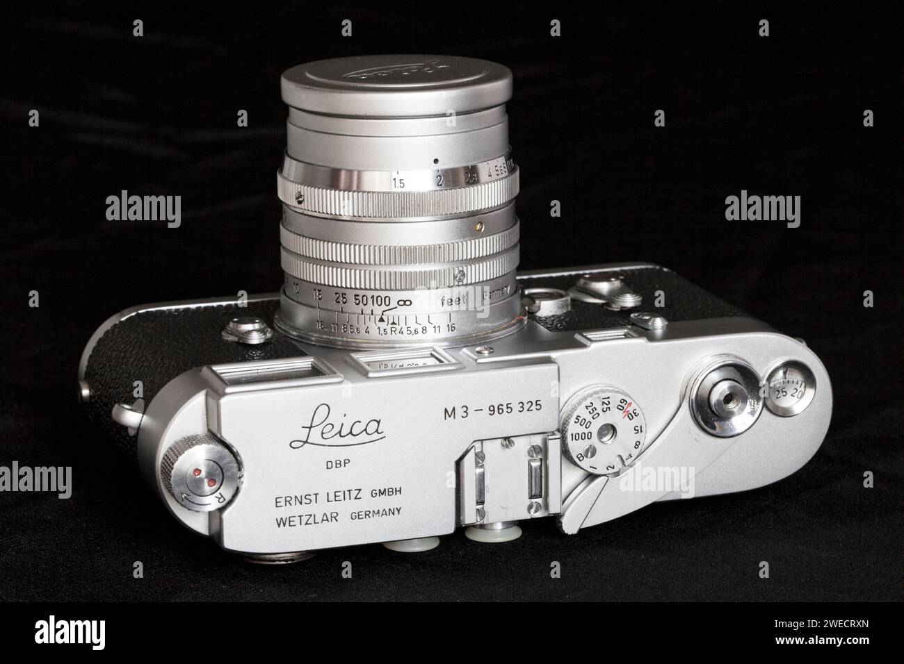 A vintage Leica M3 rangefinder camera with a Summarit 50mm f1.5 Ernst ...