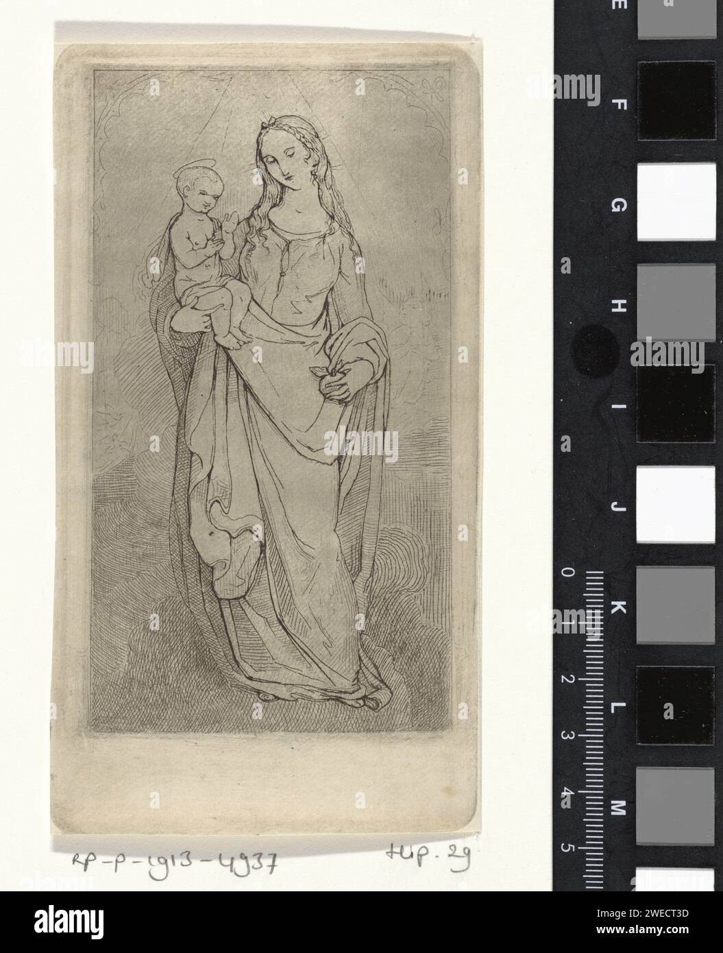 Virgin Mary and the Christkind, Theodoor Schaepkens, 1825 - 1883 print ...