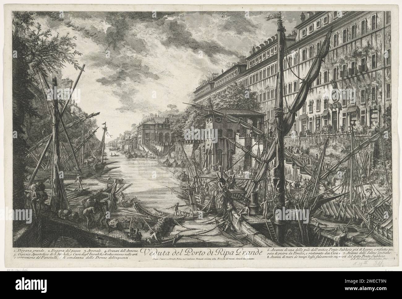 Port of Ripa Grande Te Rome, Giovanni Battista Piranesi, 1748 - 1778 ...