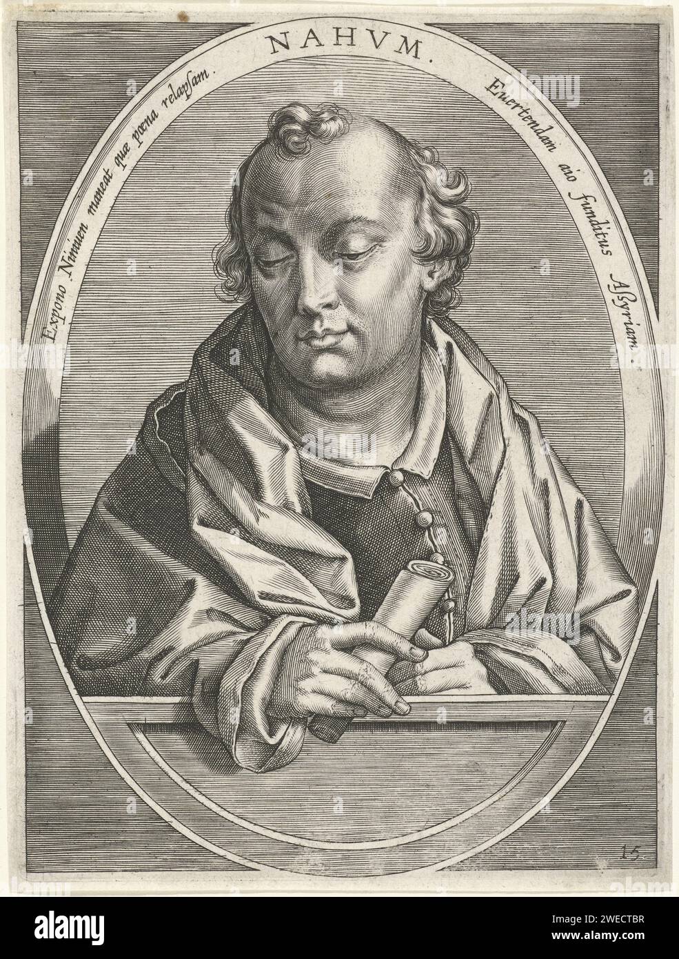 Nahum, Cornelis Galle (I), After Jan van der Straet, 1613 print The ...