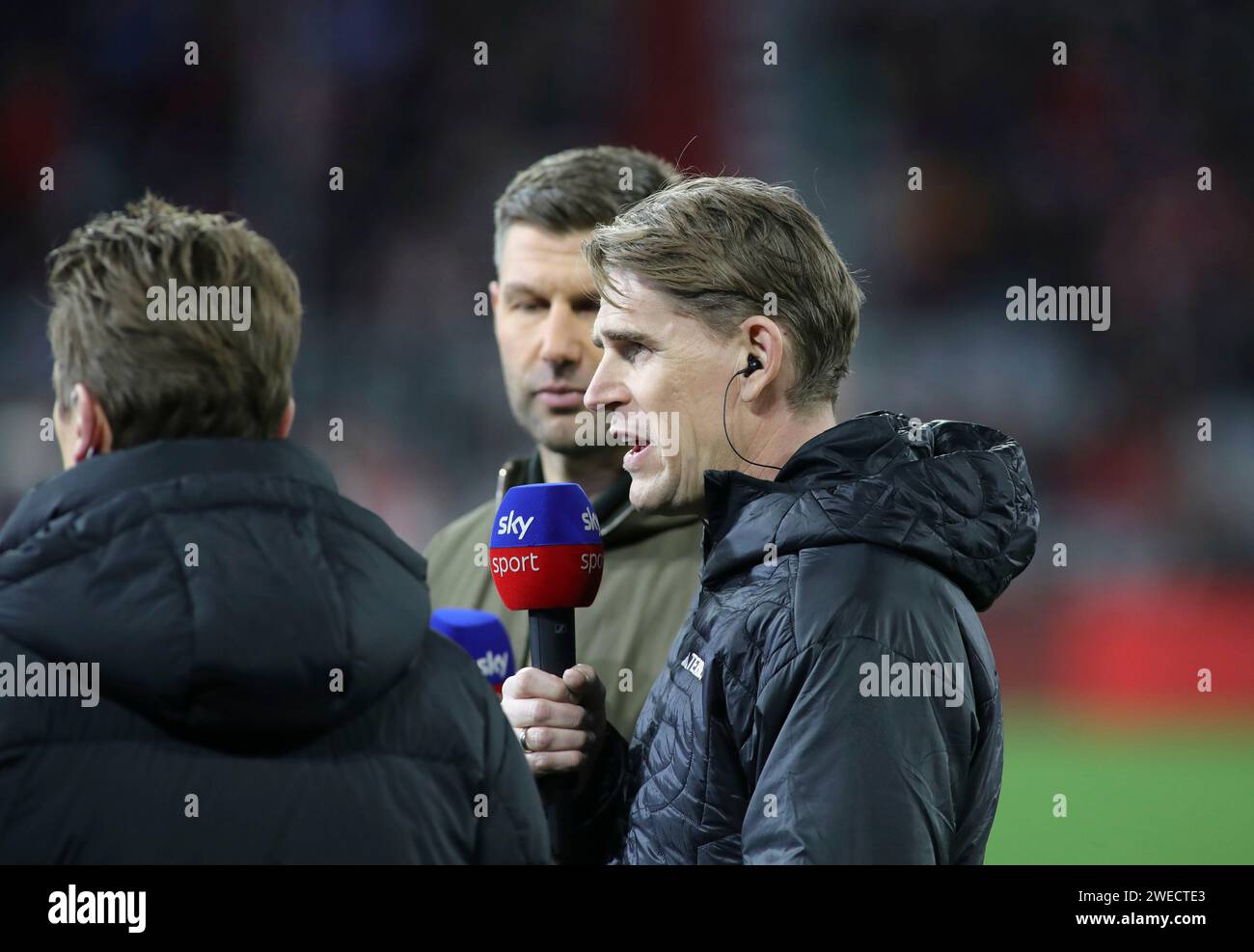 Sportdirektor fc bayern munchen beim interview sky sport hi-res stock ...