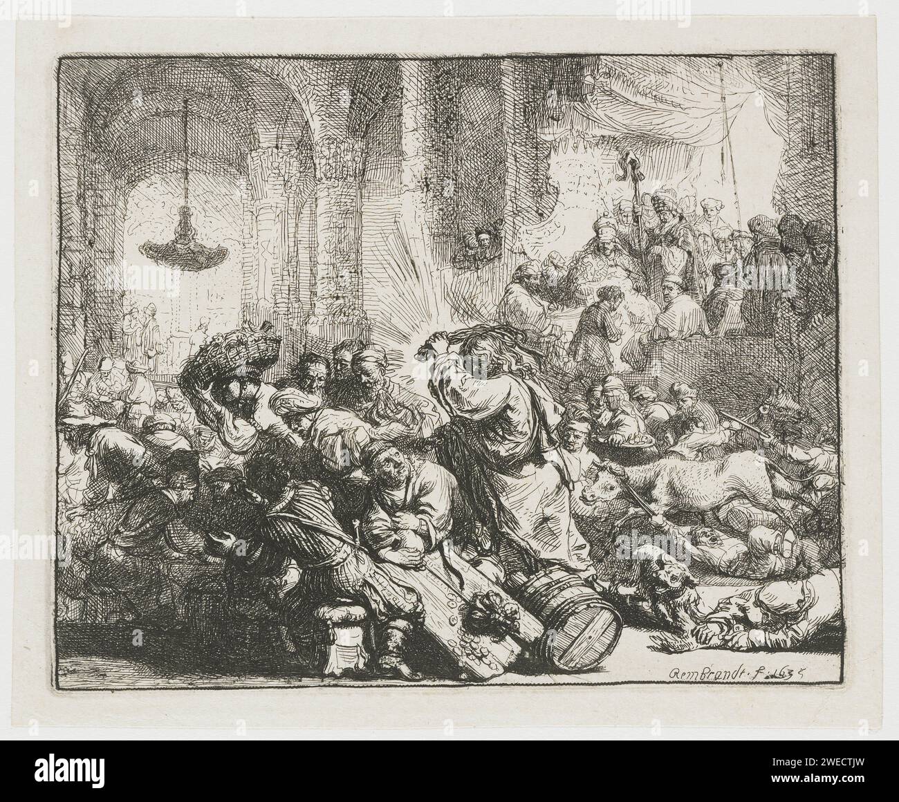 Christ Driving the Money-changers from the Temple, Rembrandt van Rijn ...