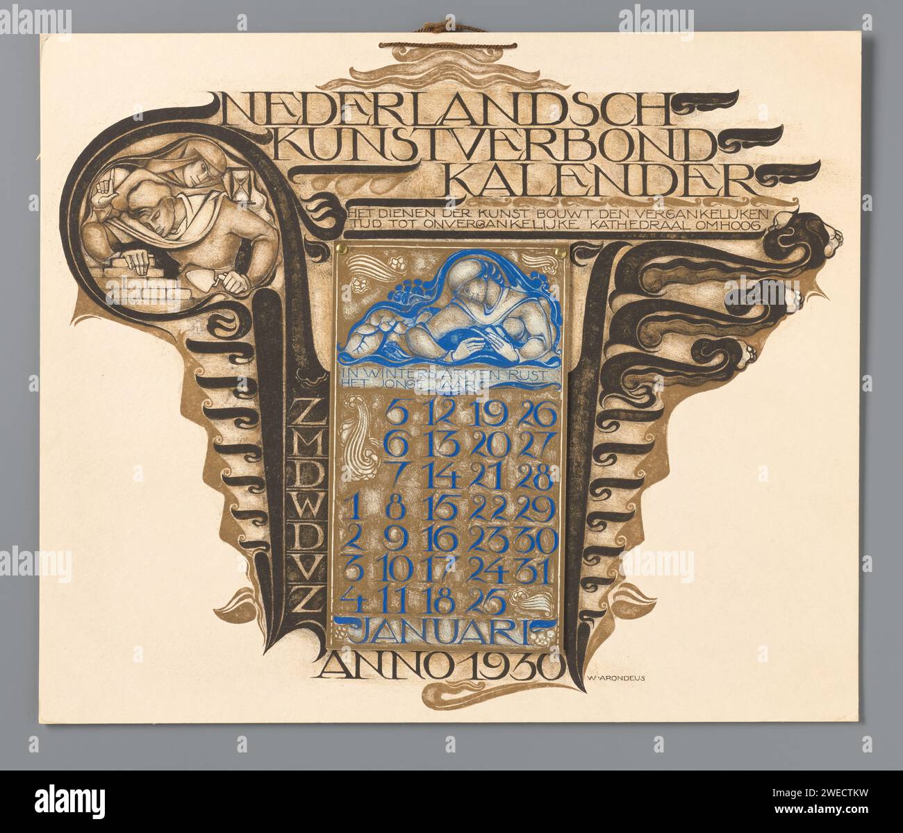 Nederlandsch Kunstverbond Calendar for the year 1930, Willem Arondéus ...