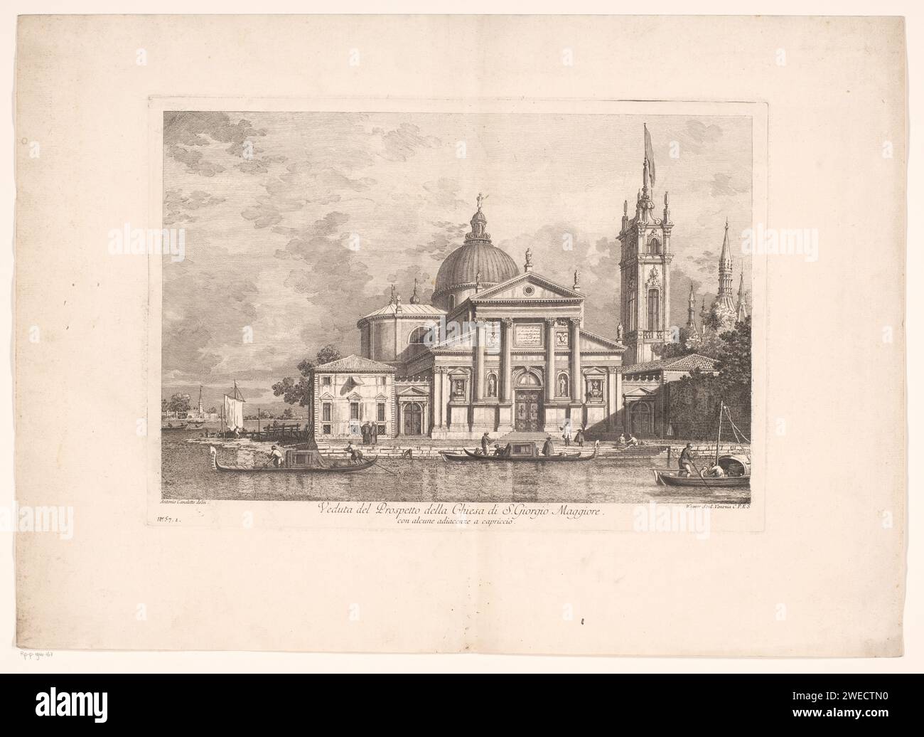 View of the San Giorgio Maggiore in Venice, Joseph Wagner, After ...