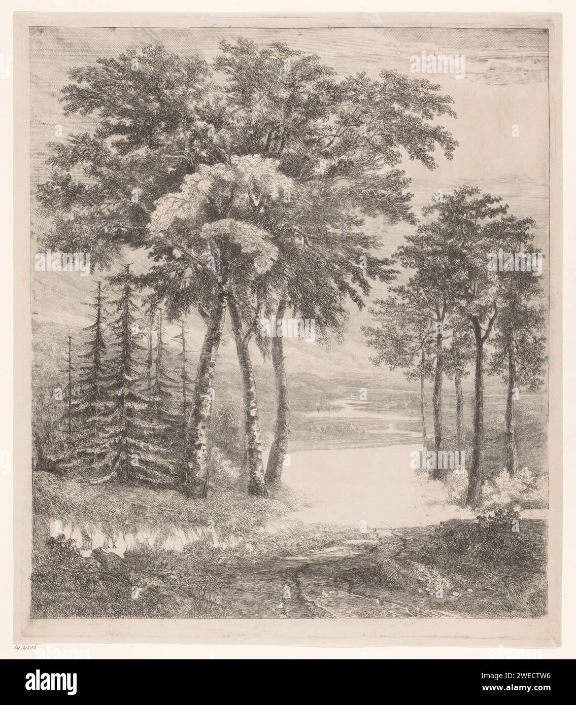 Landscape with Paardenkar, Jean Théodore Joseph Linnig, 1825 - in Or ...