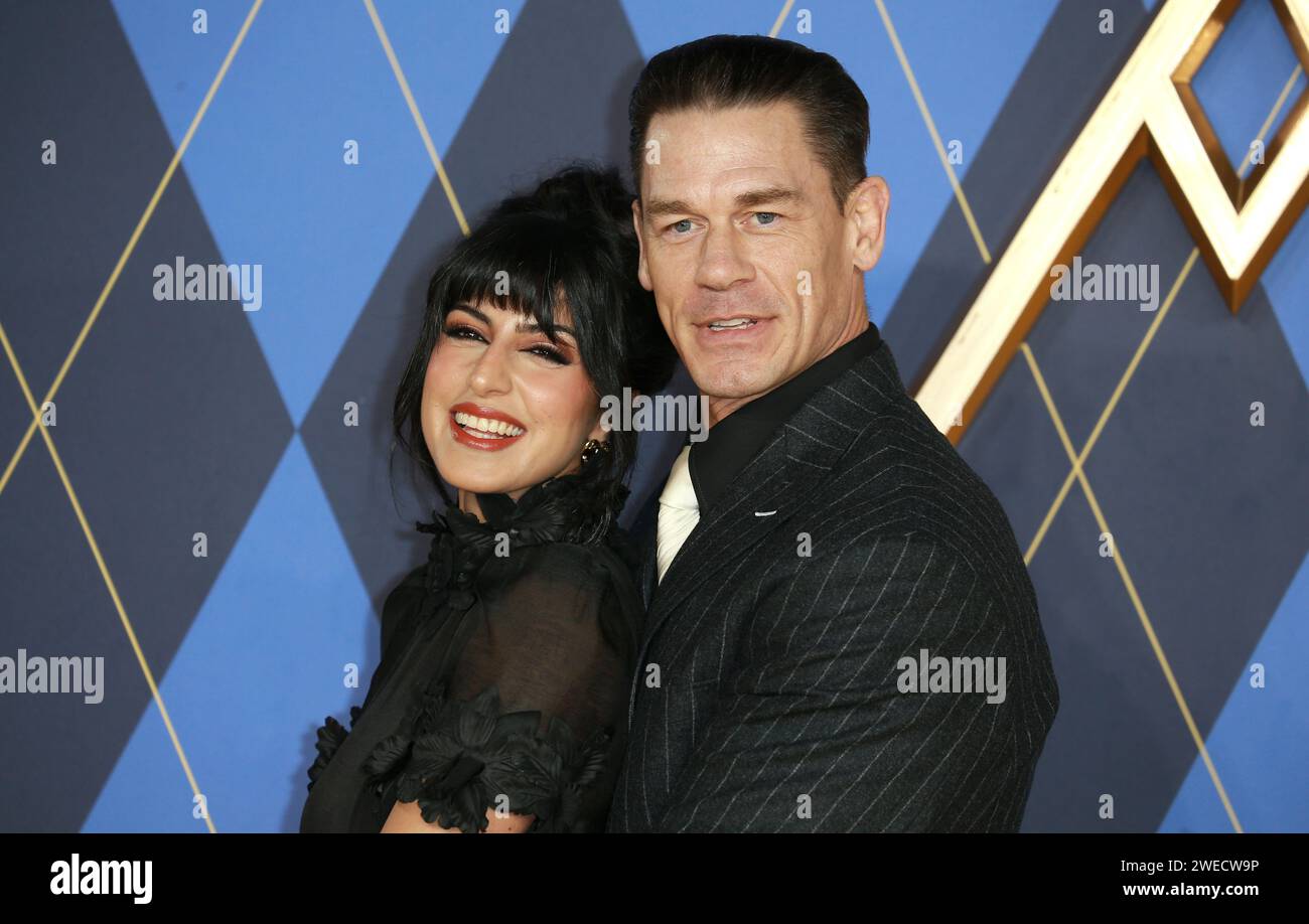 London, UK. 24th Jan, 2024. Shay Shariatzadeh and John Cena attend the ...