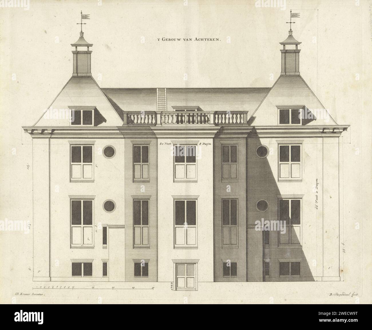 Back view of the Nes country house in Vreeland, Bastiaen Stopendael ...