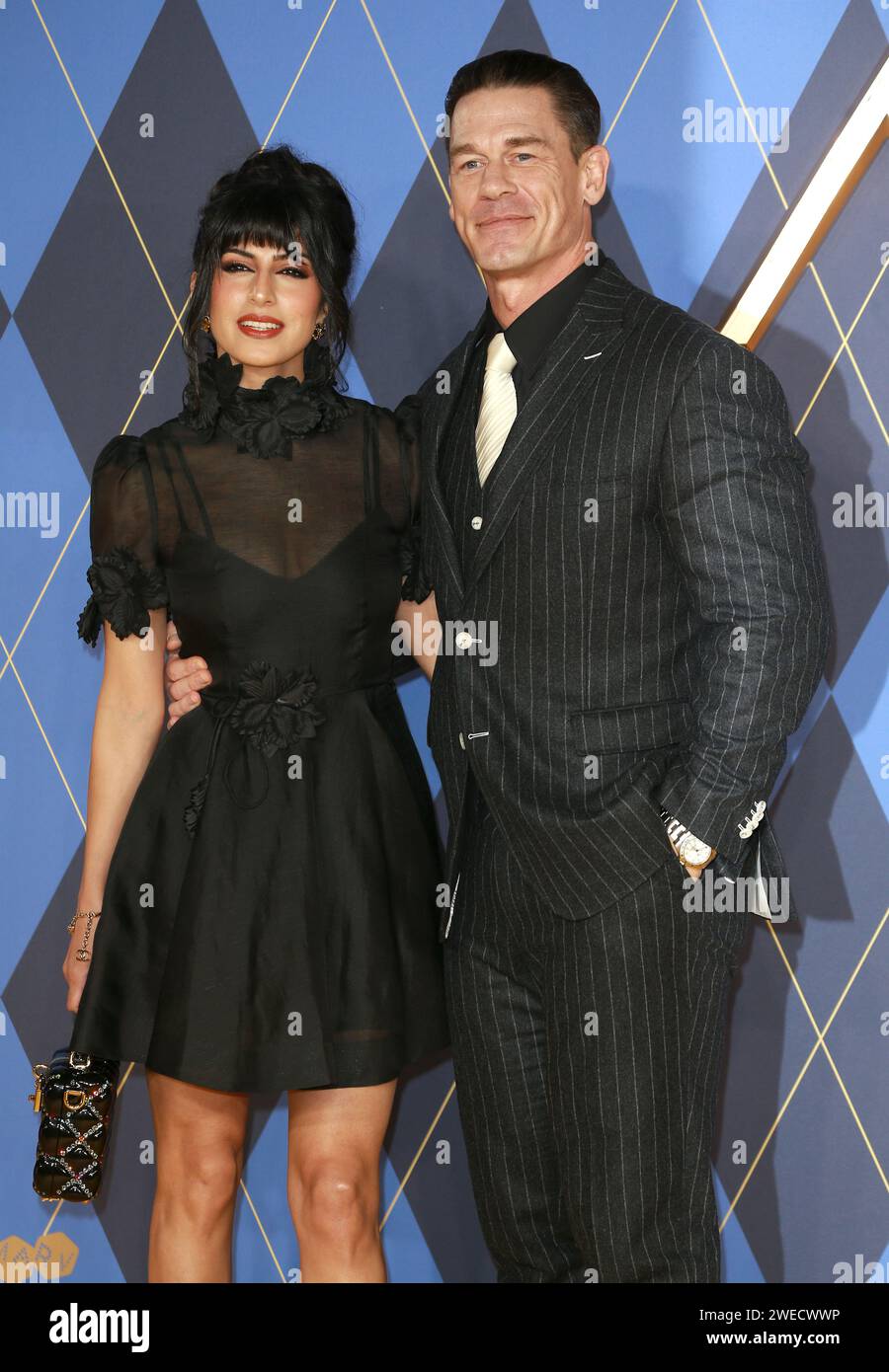 London, UK. 24th Jan, 2024. Shay Shariatzadeh and John Cena attend the ...