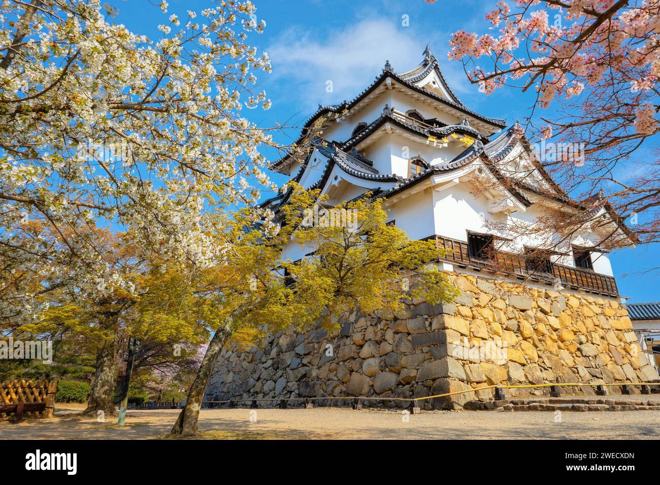 Shiga, Japan - April 3 2023: Hikone Castle completed in 1622, a ...