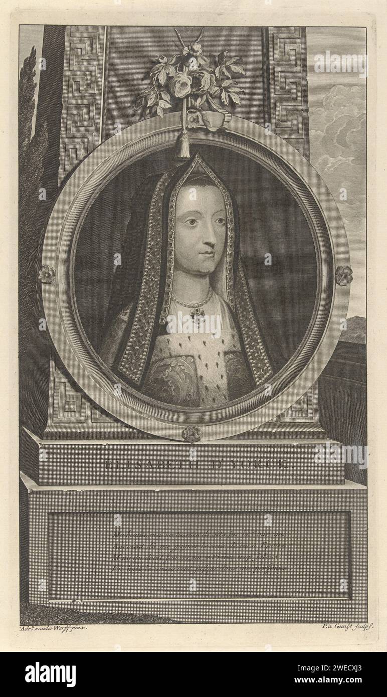 Portrait of Queen pumping station Elizabeth van York, Pieter van Gunst ...