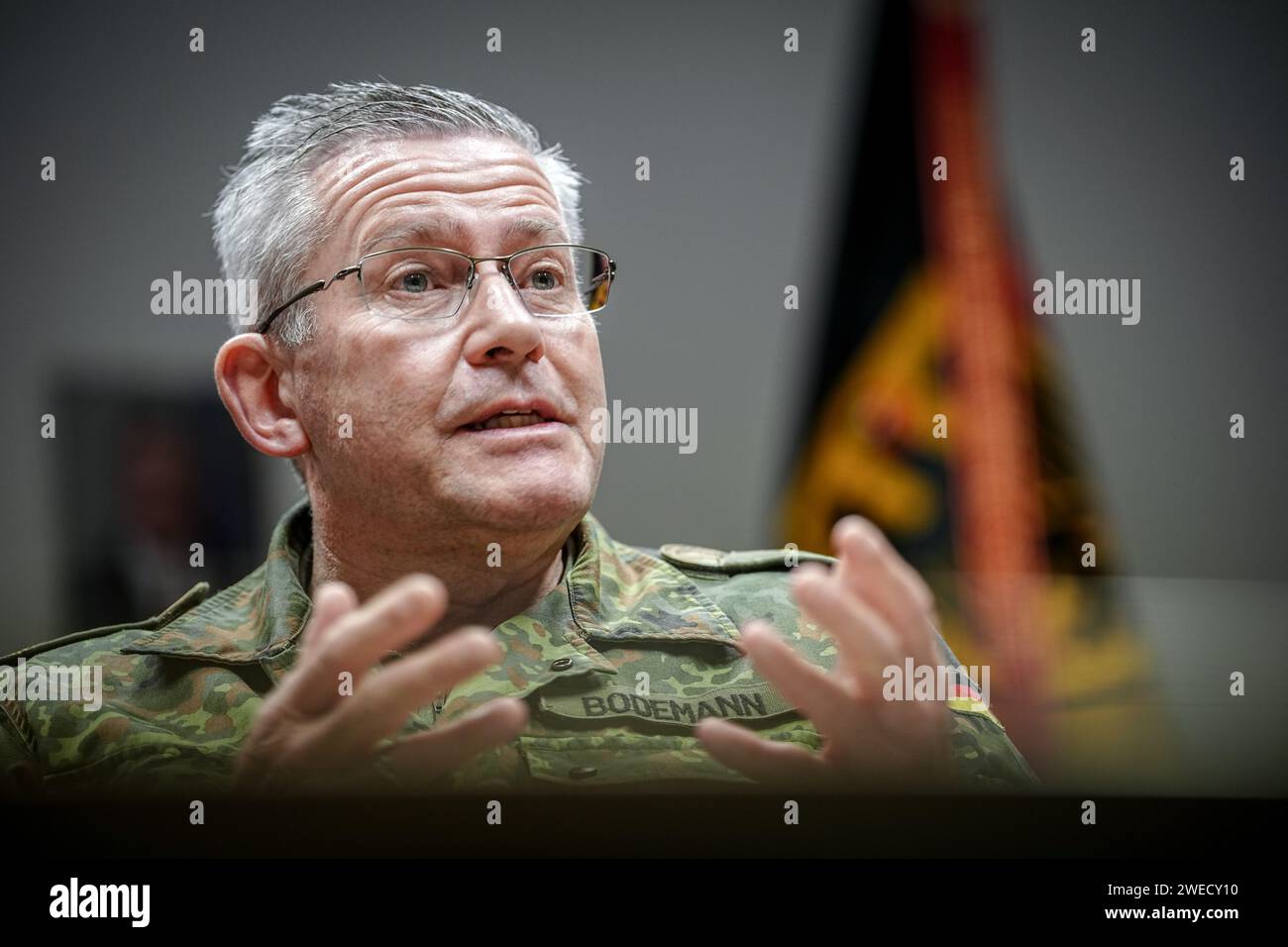 Berlin, Germany. 23rd Jan, 2024. Major General André Bodemann ...