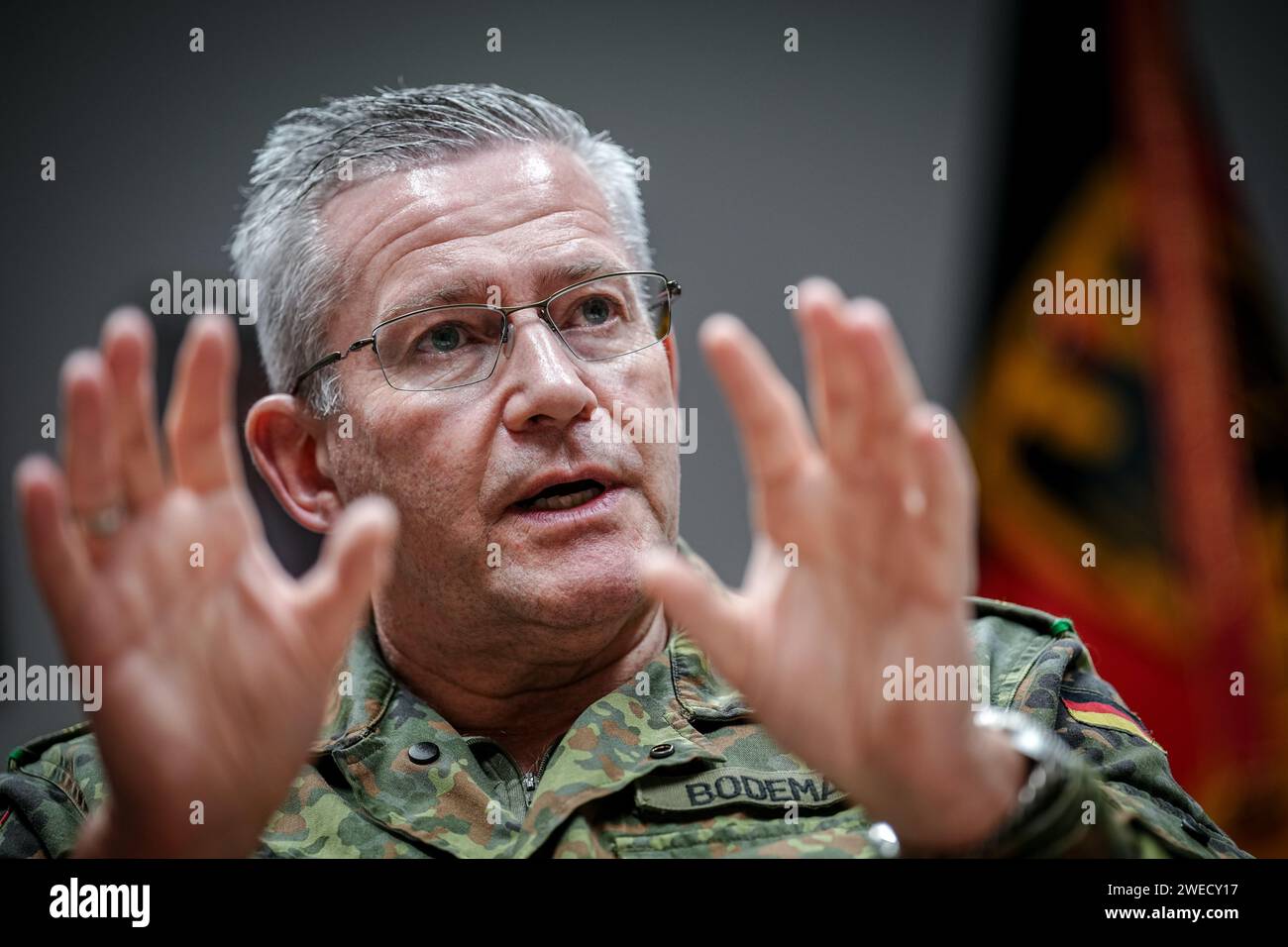 Berlin, Germany. 23rd Jan, 2024. Major General André Bodemann ...