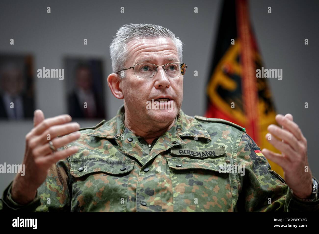 Berlin, Germany. 23rd Jan, 2024. Major General André Bodemann ...