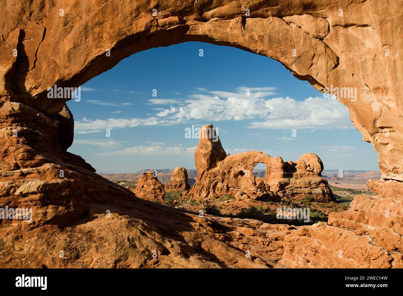 Arches National Park View of Turrett Arch through the South Window Arch ...