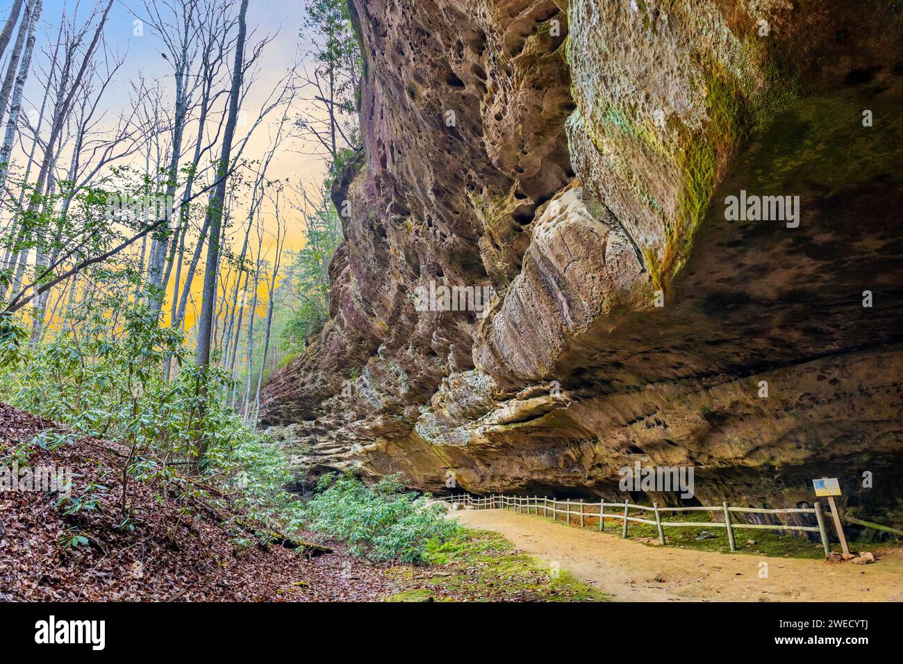 Hazard Cave trail rocks formation at Big South Fork National River and ...