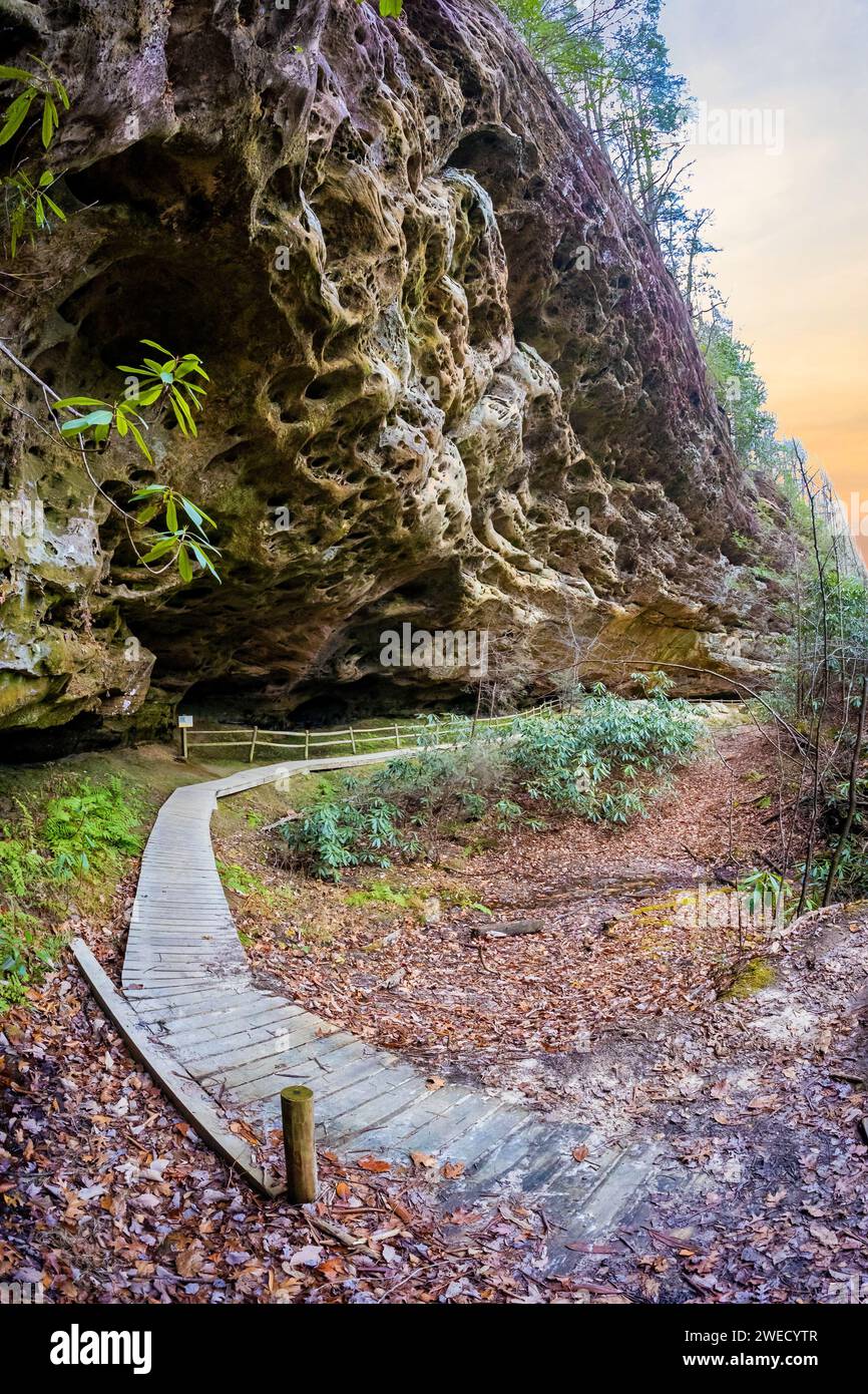Hazard Cave trail rocks formation at Big South Fork National River and ...