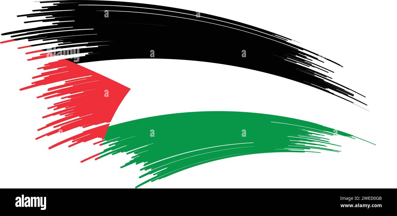 Palestine flag Vector icon design illustration Template Stock Vector ...