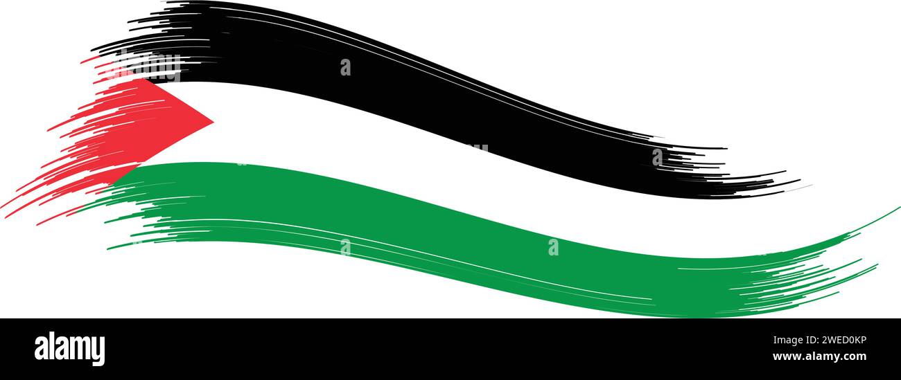 Palestine flag Vector icon design illustration Template Stock Vector ...