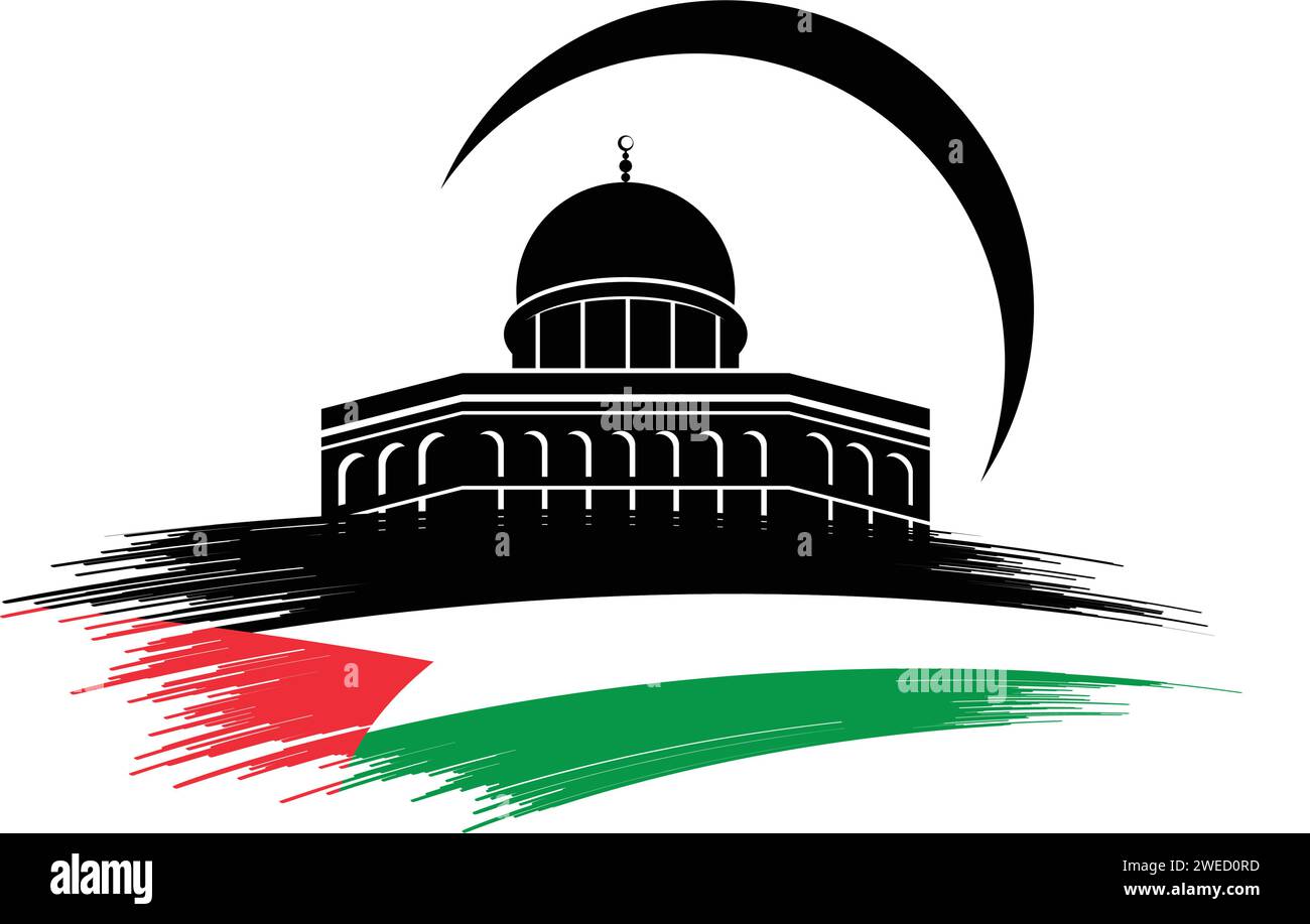 Palestine flag Vector icon design illustration Template Stock Vector ...