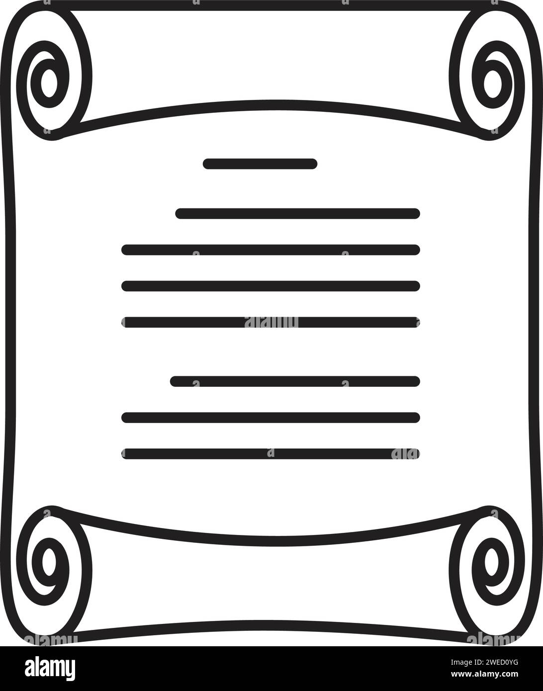 Old paper with line art icon design template Stock Vector Image & Art ...