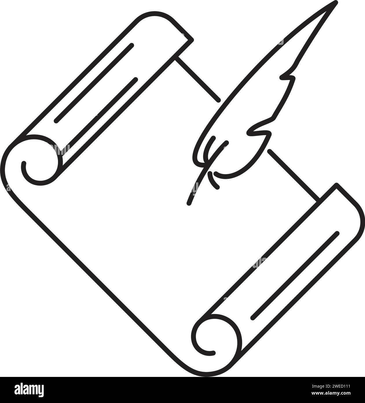 Old paper with line art icon design template Stock Vector Image & Art ...