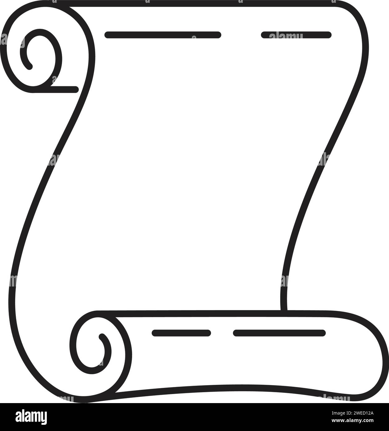 Old paper with line art icon design template Stock Vector Image & Art ...