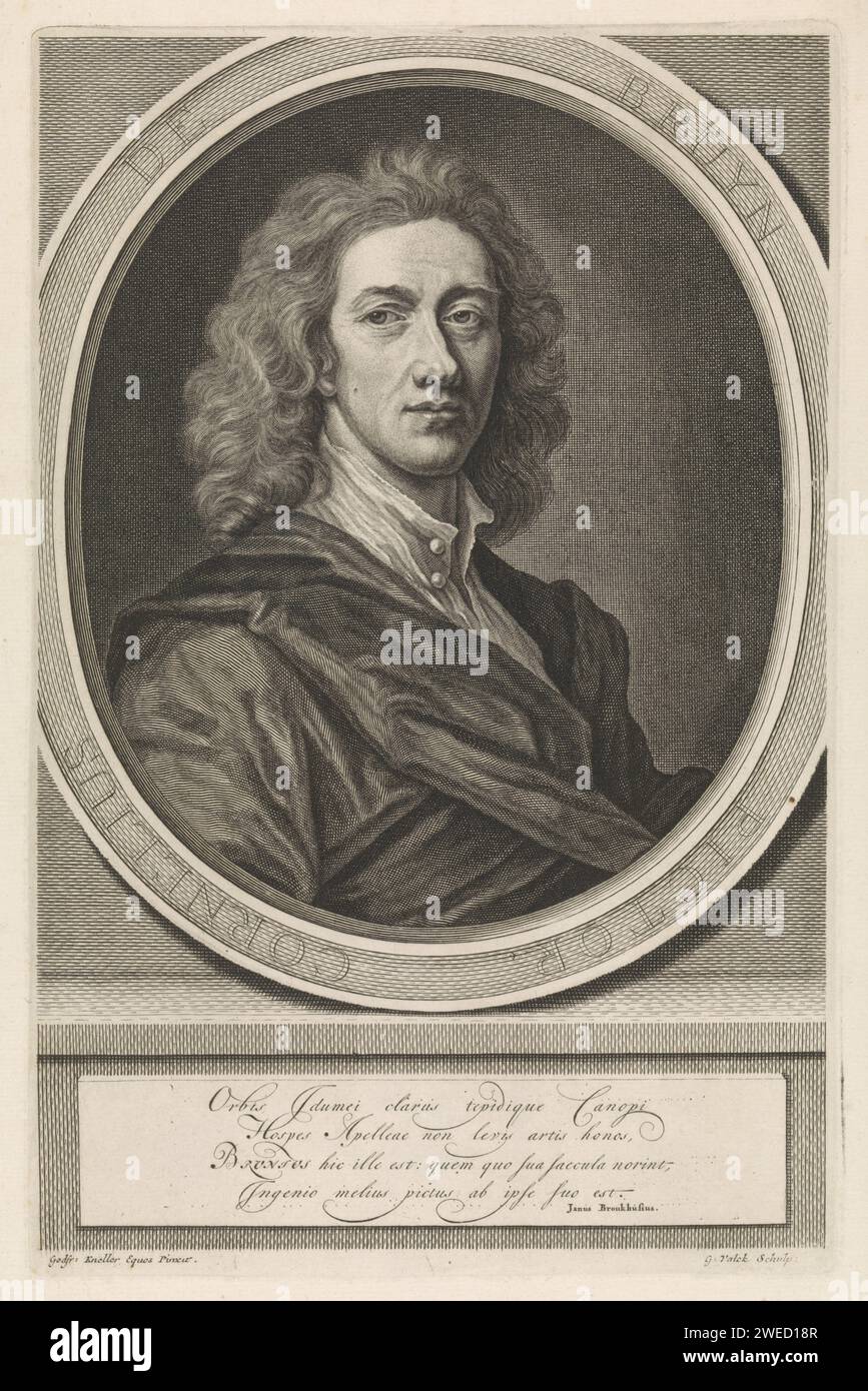 Portrait of the painter Cornelis de Bruyn, Gerard Valck, After ...