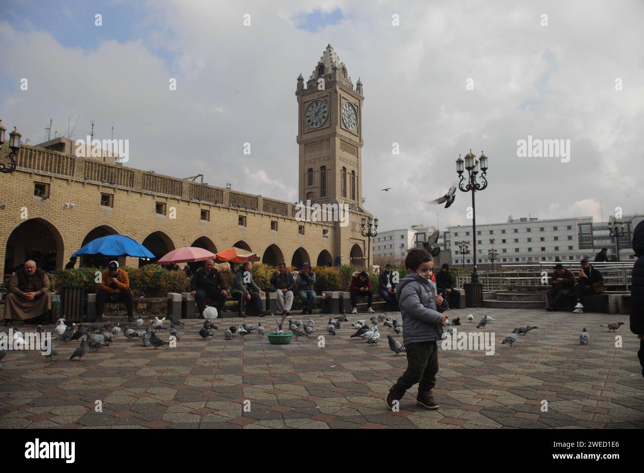 Erbil, Iraq. 24th Jan, 2024. A child plays at a park in Erbil, Iraq ...