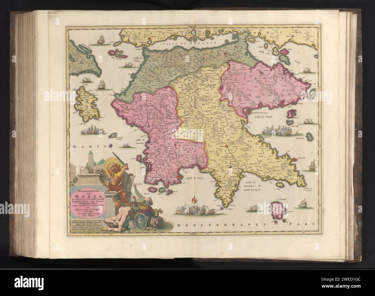 Map of the Pelopónnesos, Willem Swidde (attributed to), 1693 - 1717 ...
